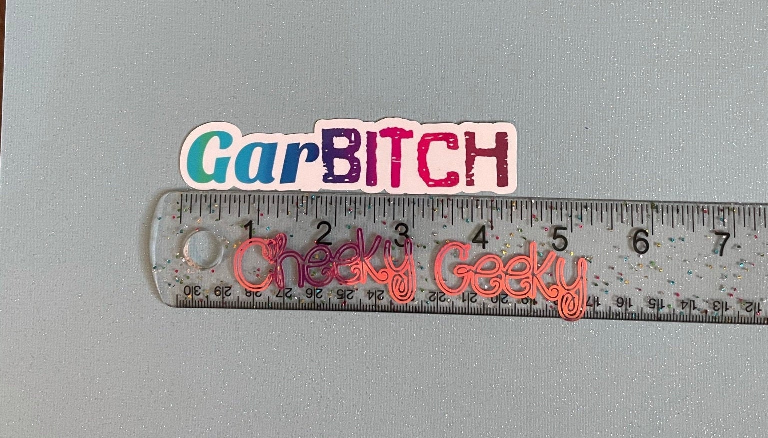 GarBITCH vinyl sticker laptop water bottle pink purple blue | Etsy