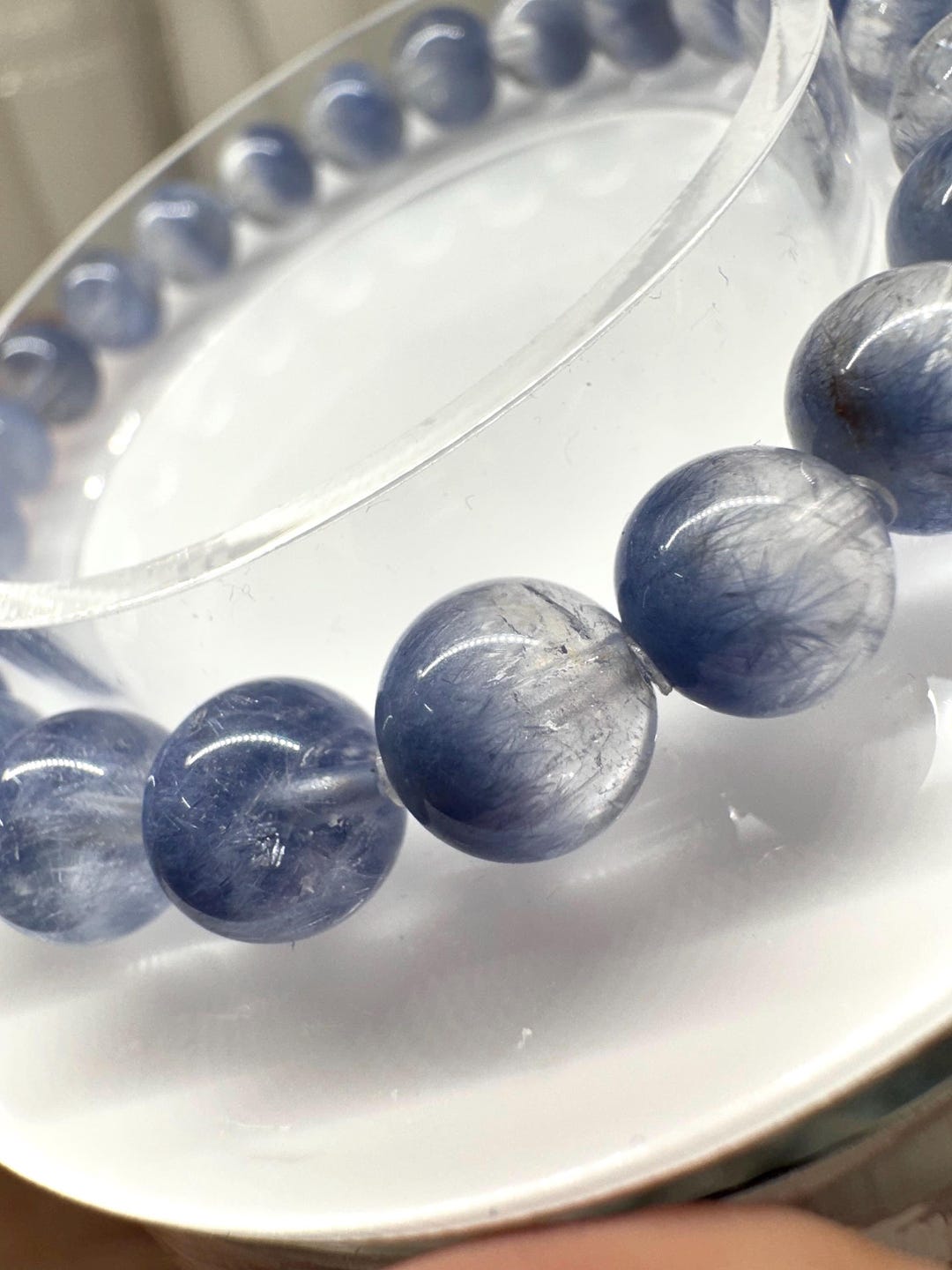 Dumortierite Blue Rutilated Quartz Bracelet 8.4mm - Etsy