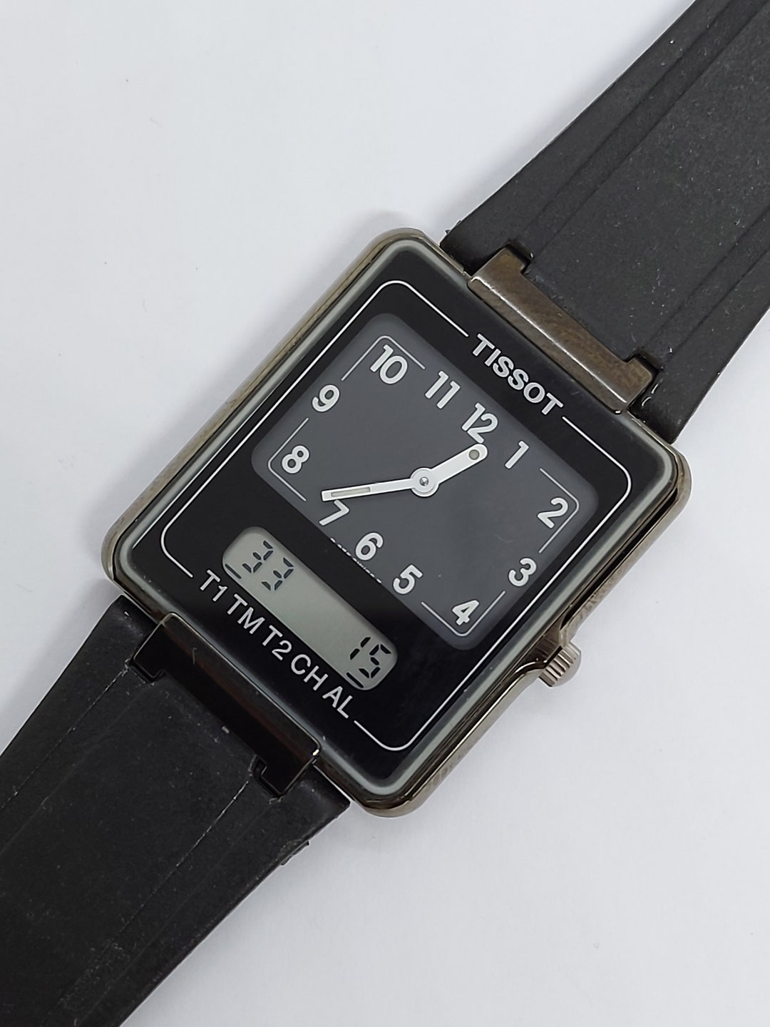 Vintage 1980 Tissot Two Timer Quartz Boxpapers Men's Watch ...