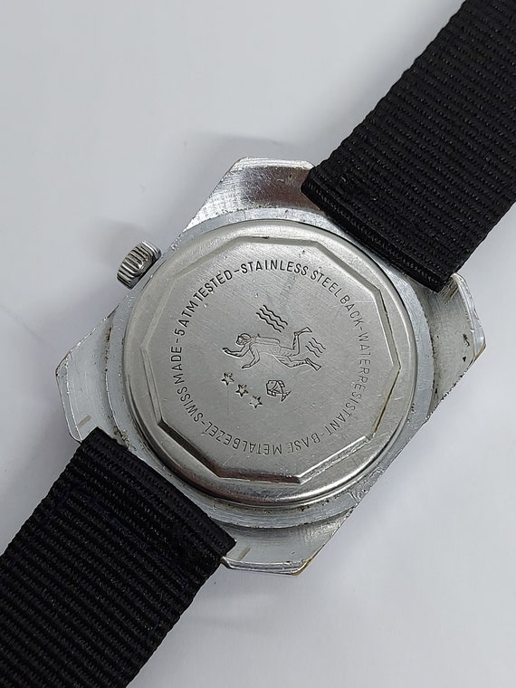 Vintage 1960 Basis World Time Manual Diver Men's Watc… - Gem