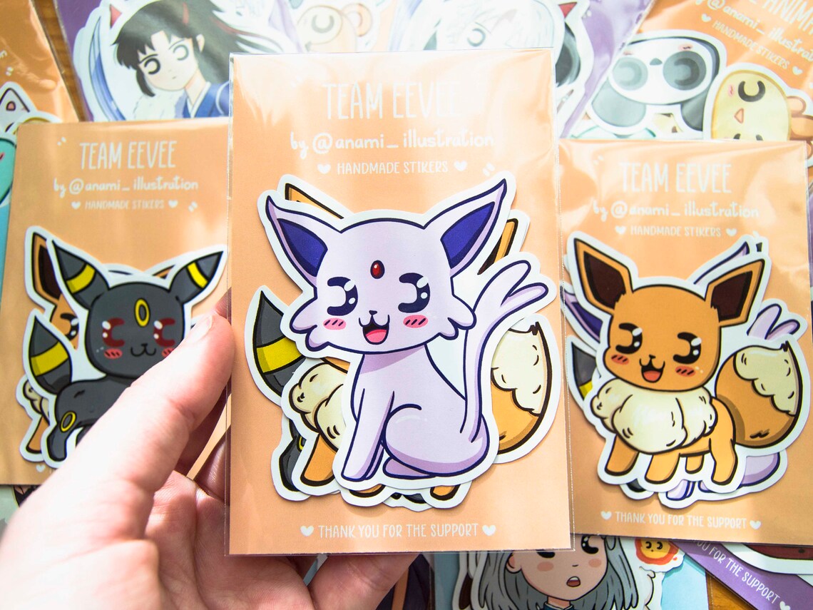 Pokemon eevee evolutions Eevee evolutions sticker pack | Etsy
