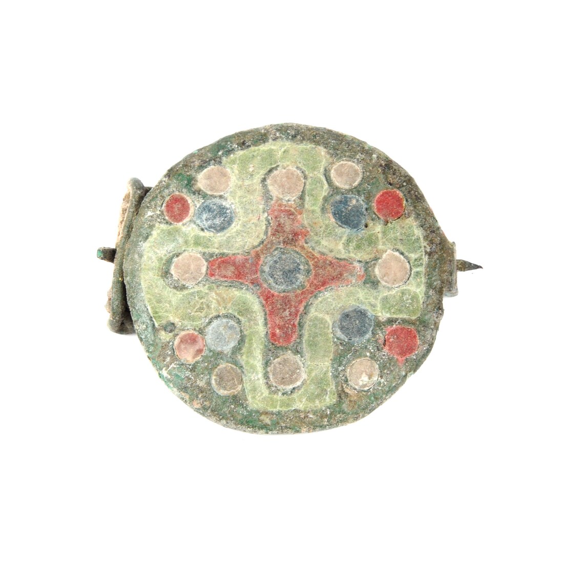 Broche del Círculo con Bronce de Esmalte Romano Antiguo | Etsy