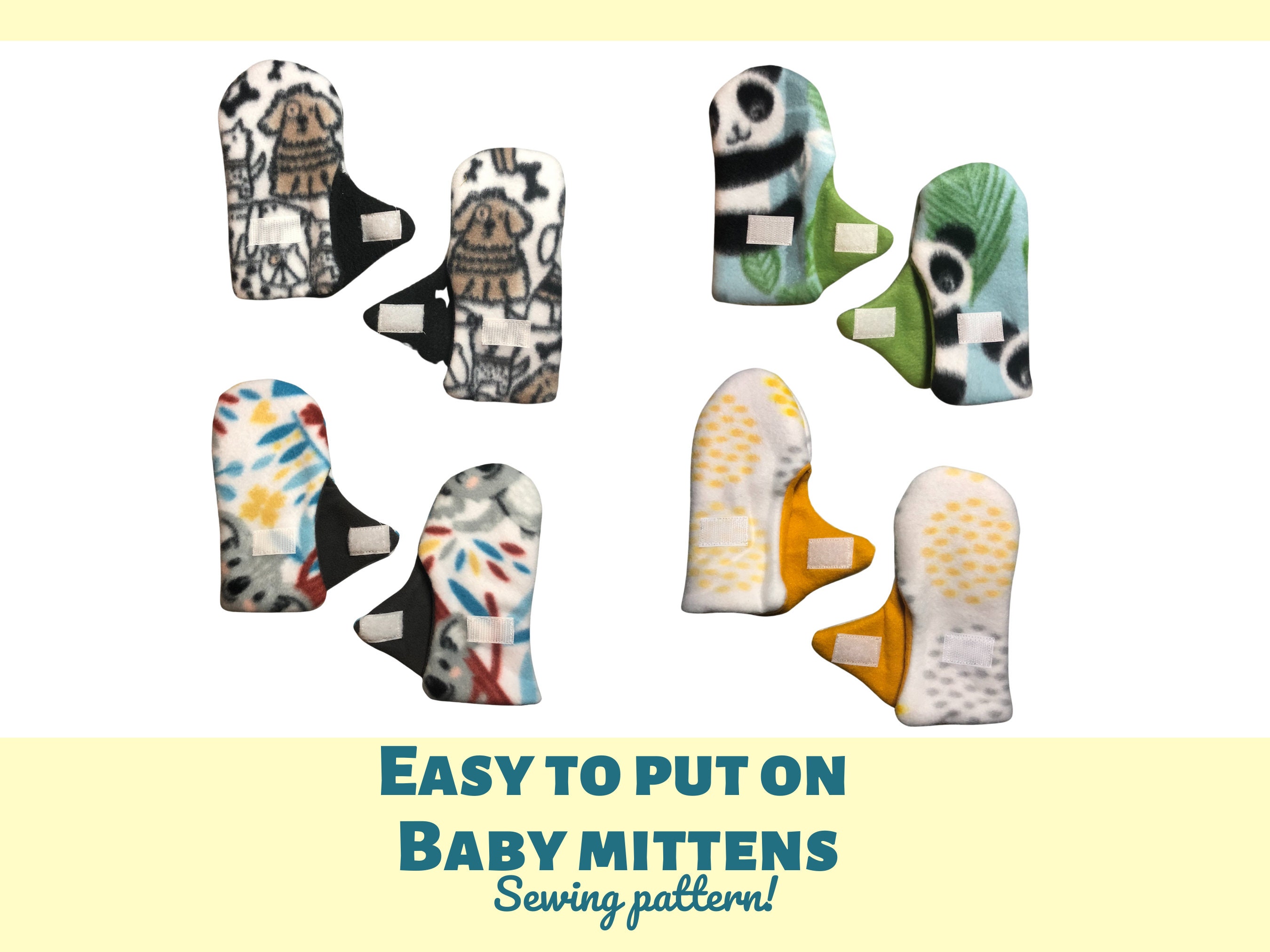 Baby Mitten Sewing Pattern, Sewing Pattern, Winter Mittens, Baby ...