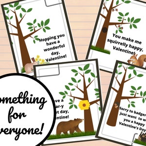 Forest Animal Valentines, Valentine's Day Cards, Valentines, Kids ...