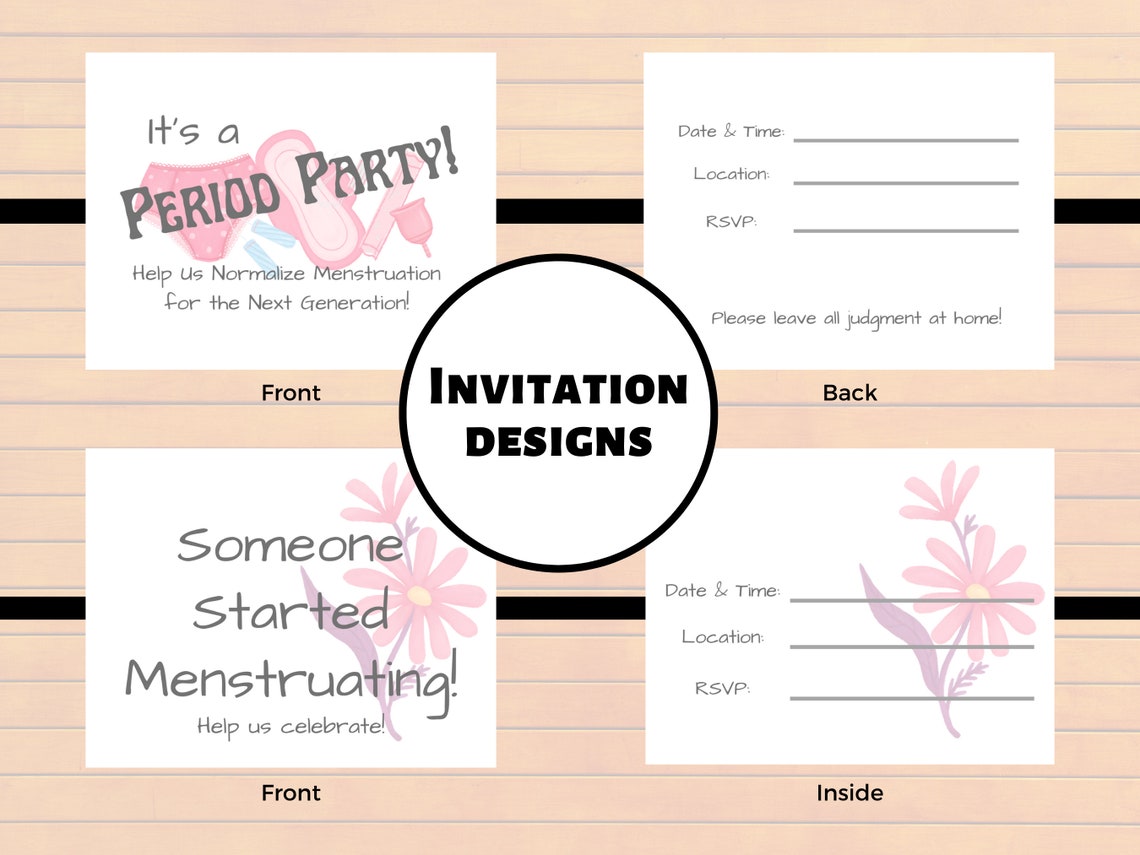 Period Party Pack, Gift for Girl Who’s Starting Her Period, Period ...