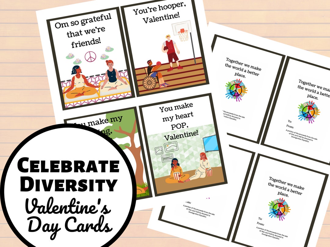 Valentine Cards, Diversity Valentines, Lgbtq Valentines, Rainbow ...