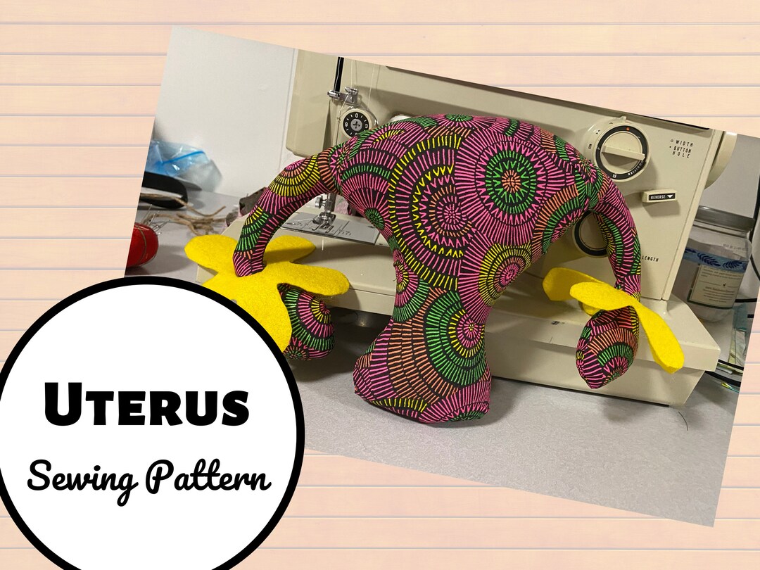 Uterus Sewing Pattern, Period Party Gift, Reproductive System Stuffie ...