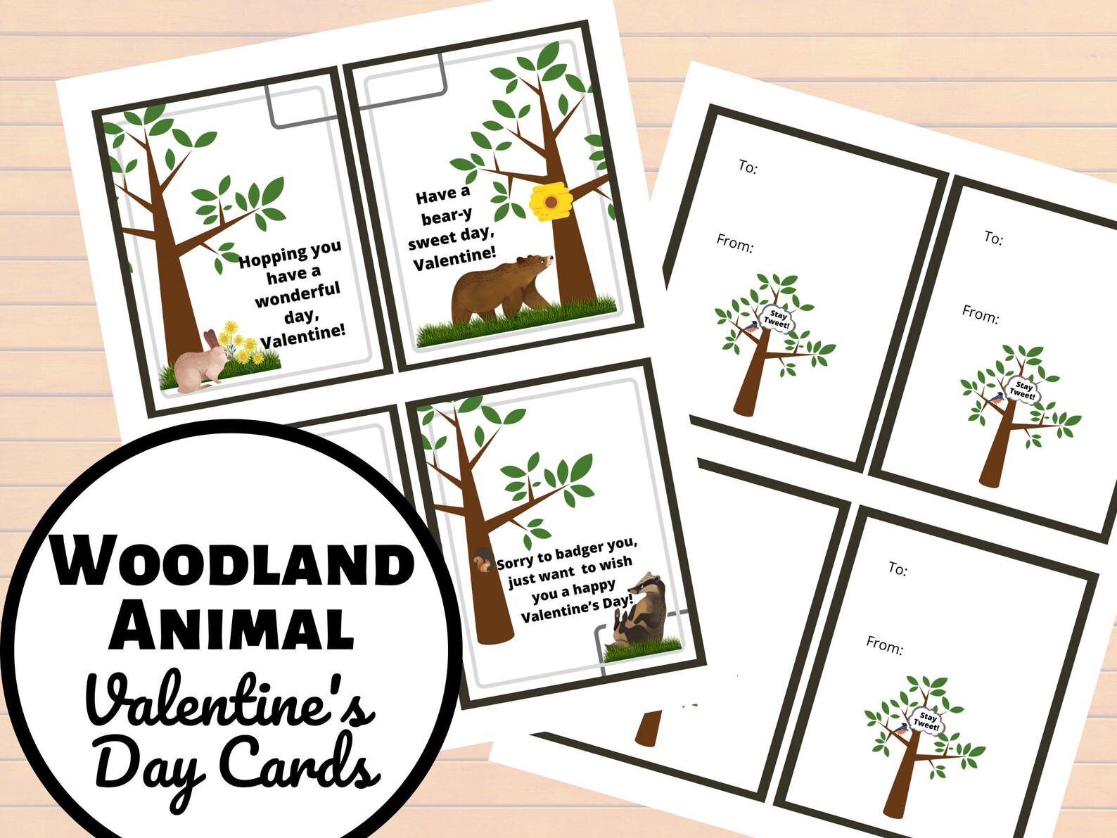 Forest Animal Valentines, Valentine's Day Cards, Valentines, Kids ...