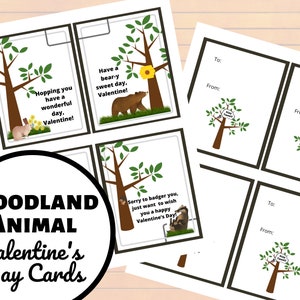 Forest Animal Valentines, Valentine's Day Cards, Valentines, Kids ...