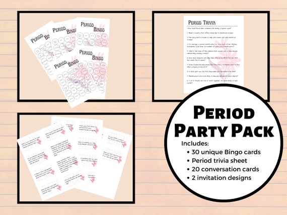 Period Party Pack Gift for Girl Whos Starting Her Period - Etsy