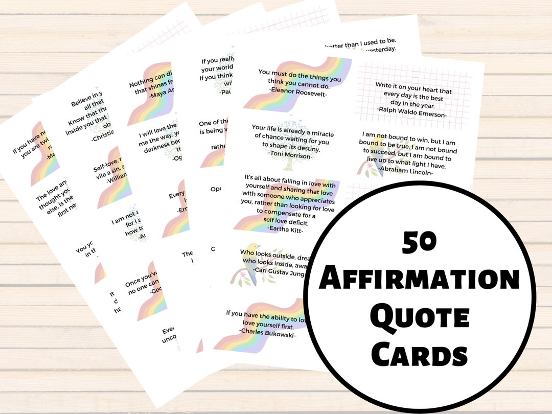 Affirmation Quote Cards, Lunch Box Notes, Affirmations, Period Party ...