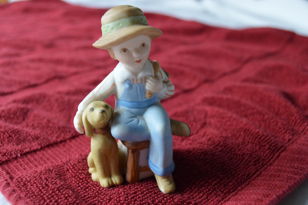 Vintage Holly Hobbie Figurine Robby Hobbie W/ His Dog, happy Yesterdays ...