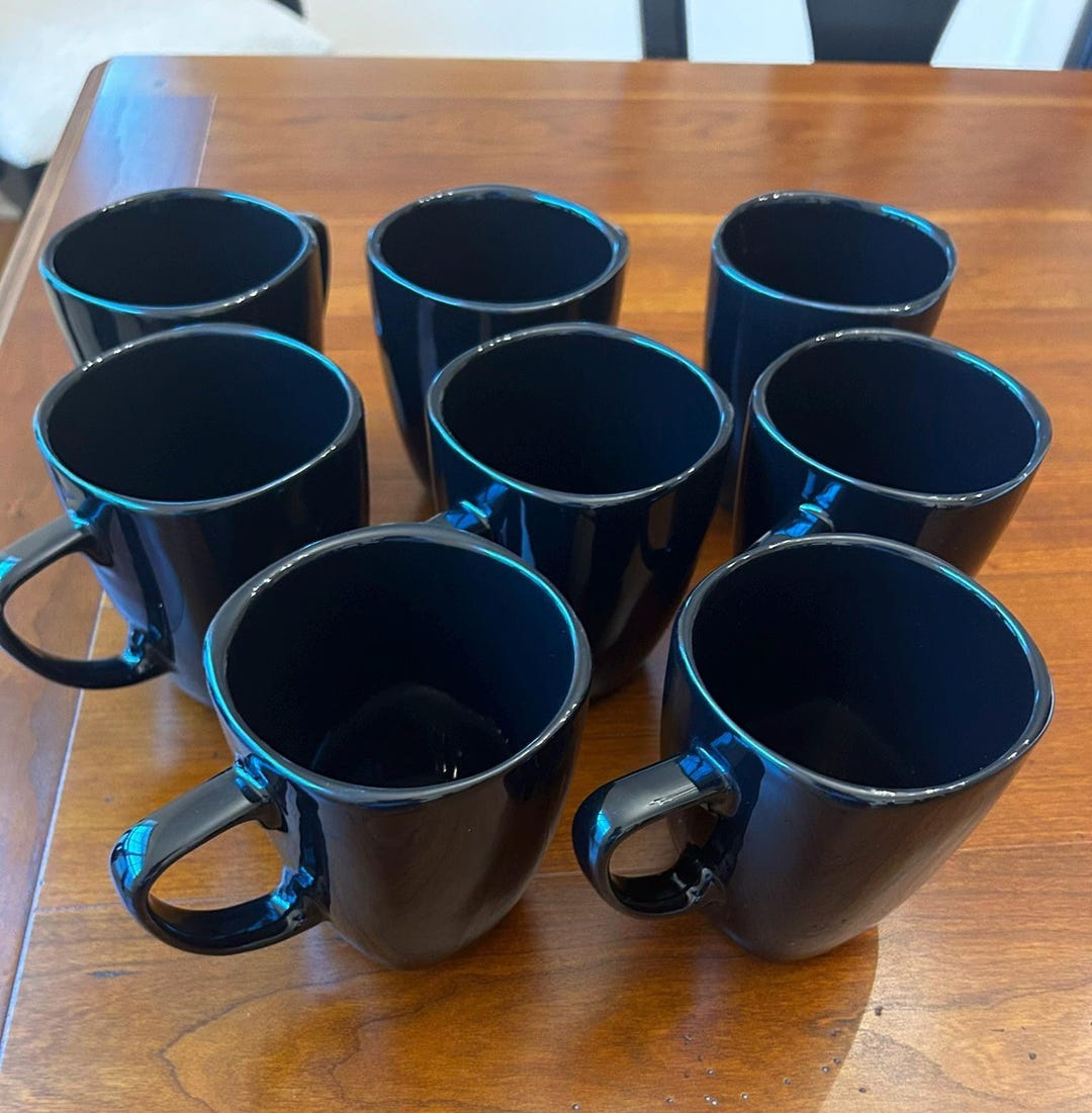 Set of 8 Ten Strawberry Street “monno” Graceful Square-bottom Mugs – 12 ...