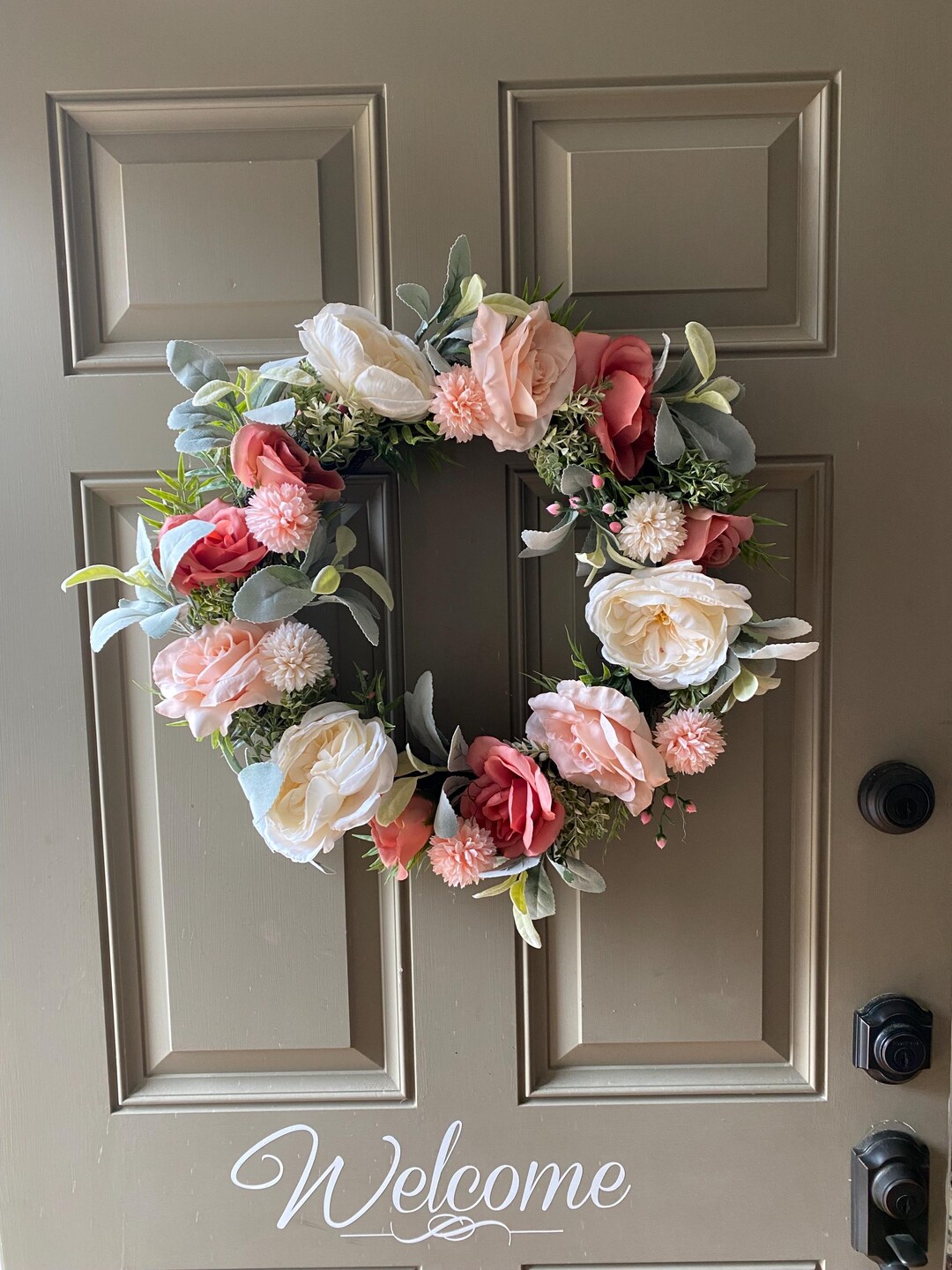 Pink Peonies - Spring and Summet, Front or in Door Wreath - Etsy