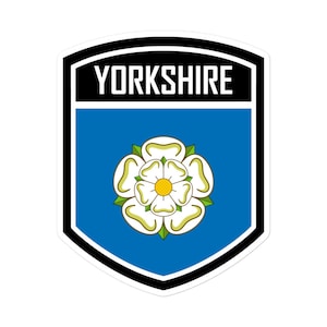 Yorkshire County England Flag Emblem Stickers - Etsy