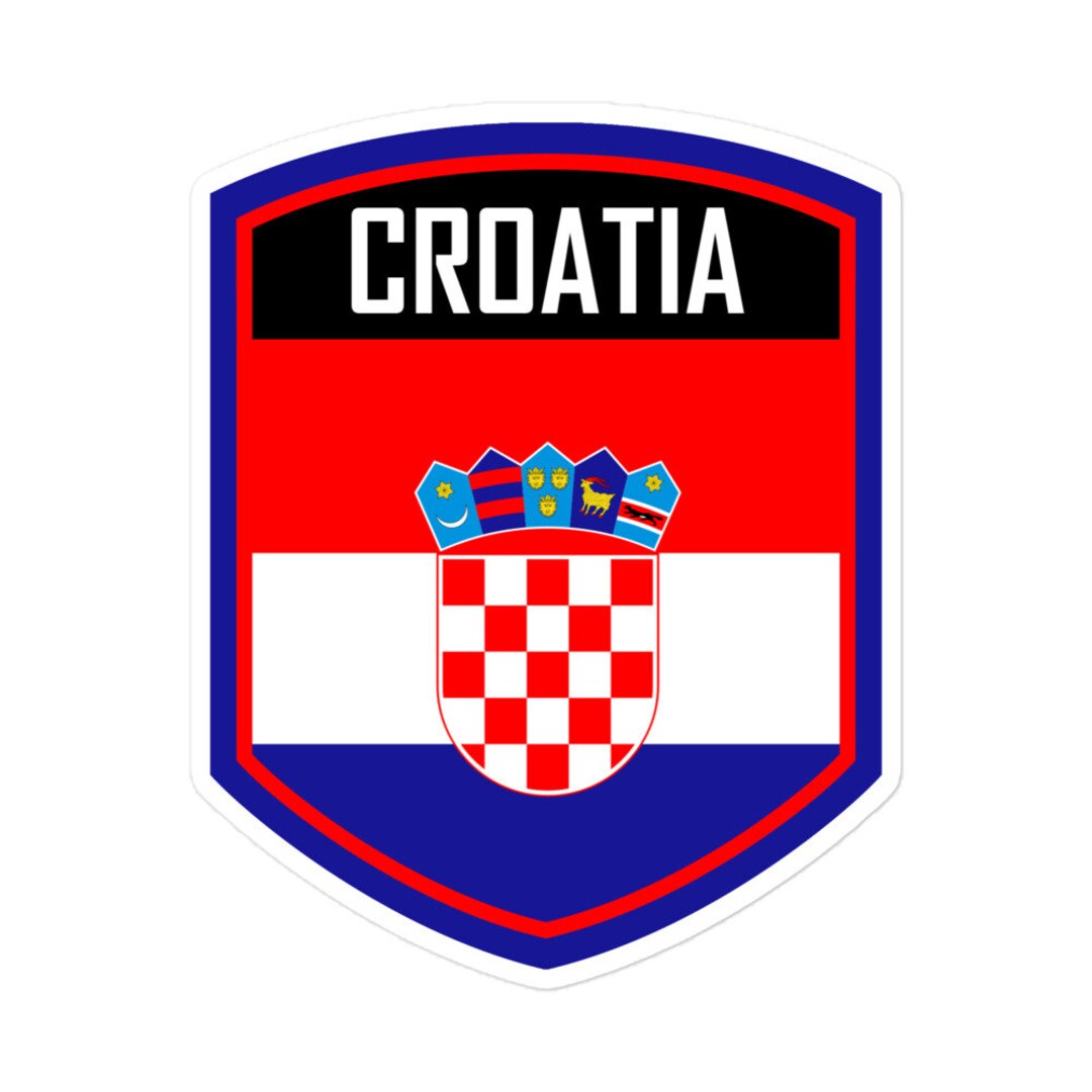 Croatia Flag Emblem Stickers - High-quality Vinyl Decals - Etsy