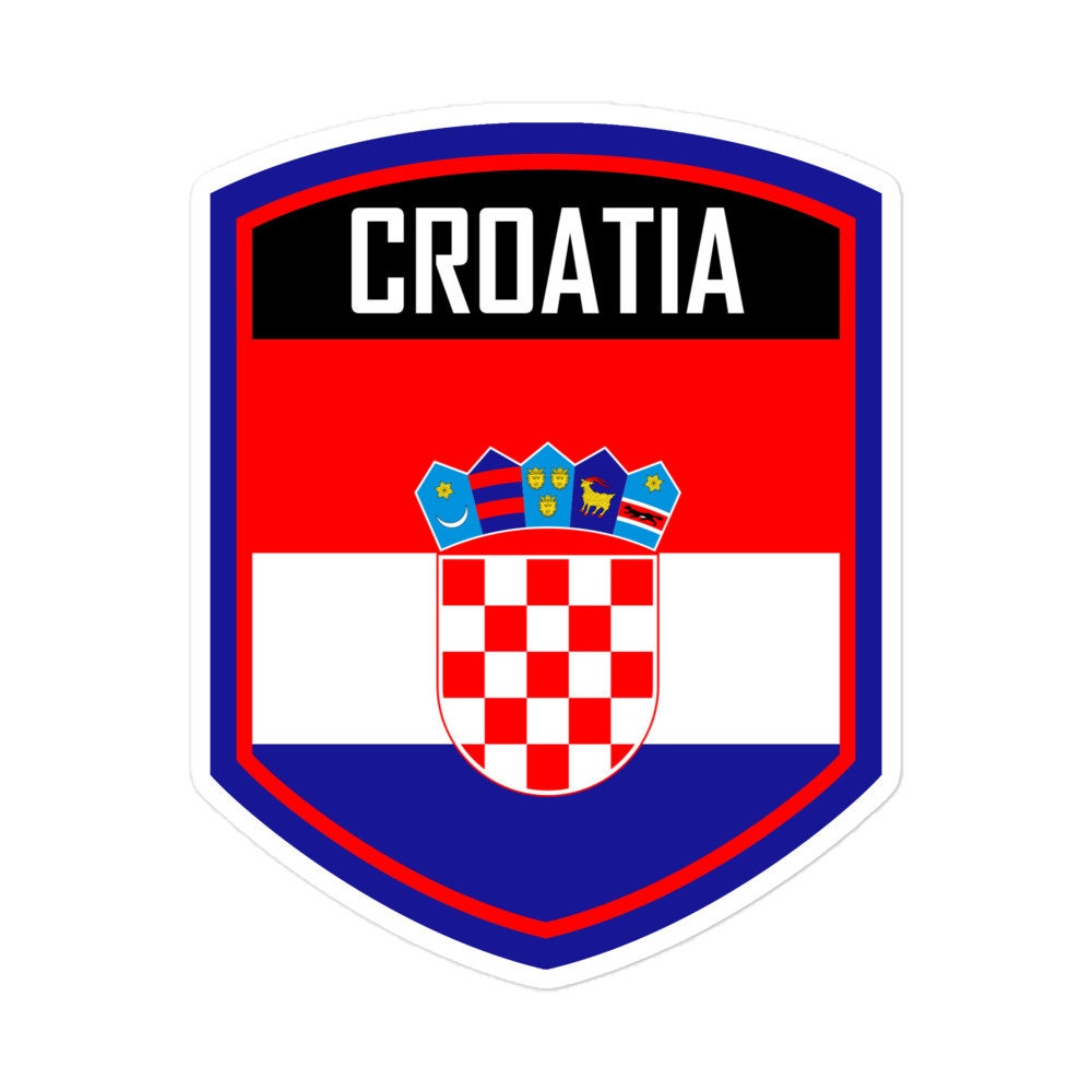 Croatia Flag Emblem Stickers - High-quality Vinyl Decals - Etsy