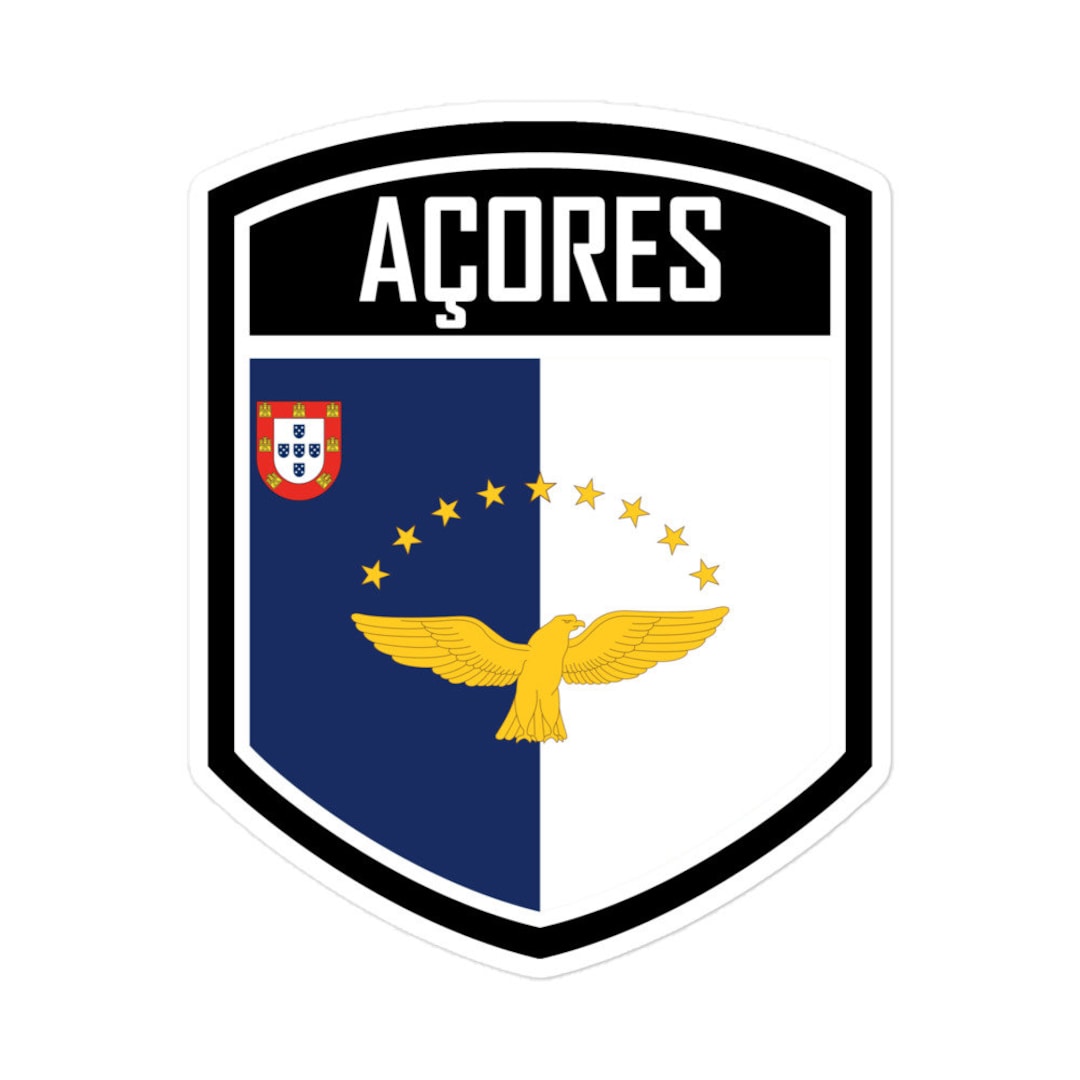 Premium Azores Portugal Flag Emblem Stickers: Show Your Azorean Pride ...