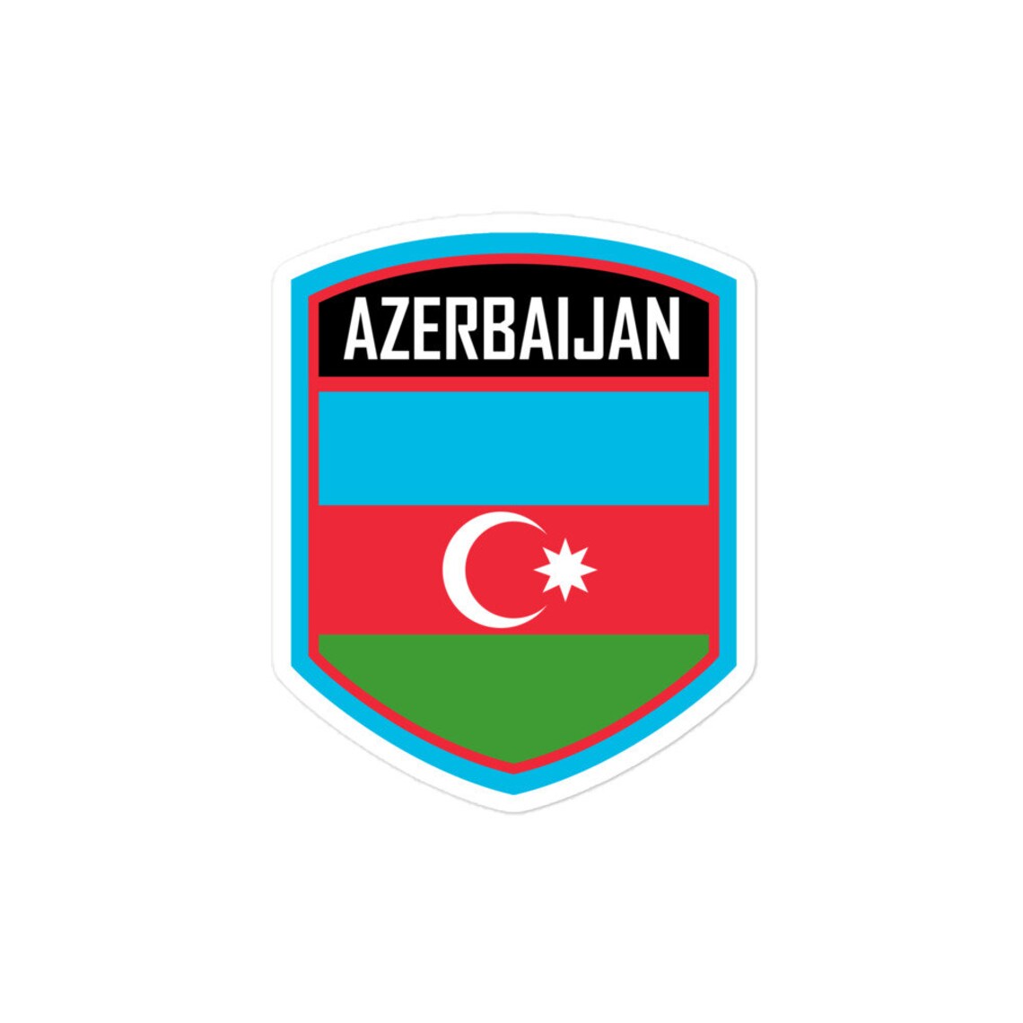 Azerbaijan Flag Emblem Stickers - Durable Vinyl Decals for Cars ...