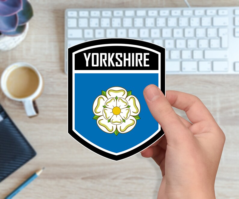 Yorkshire County England Flag Emblem Stickers - Etsy