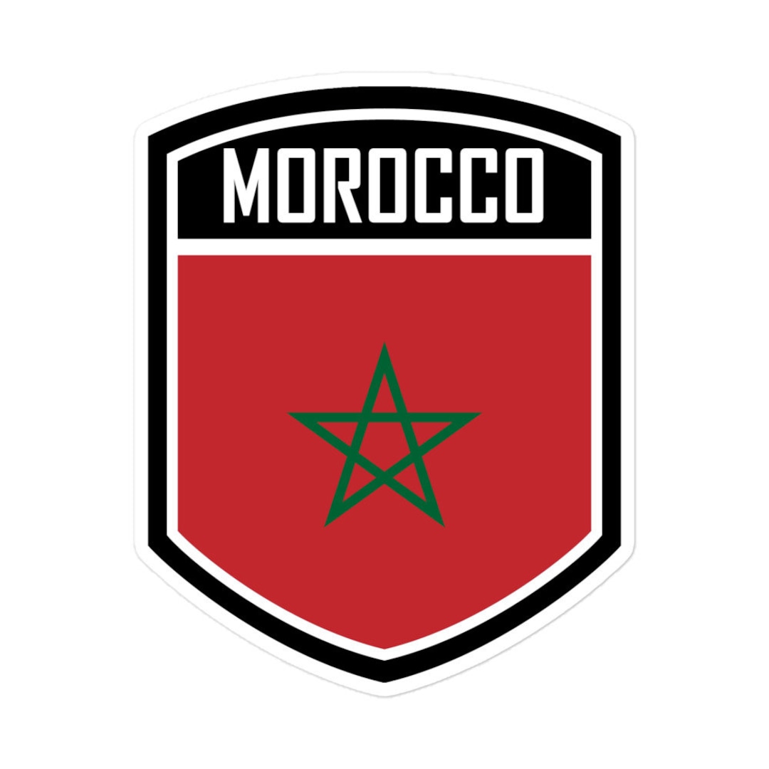 Add a Touch of Morocco to Your Belongings With Morocco Flag Emblem ...