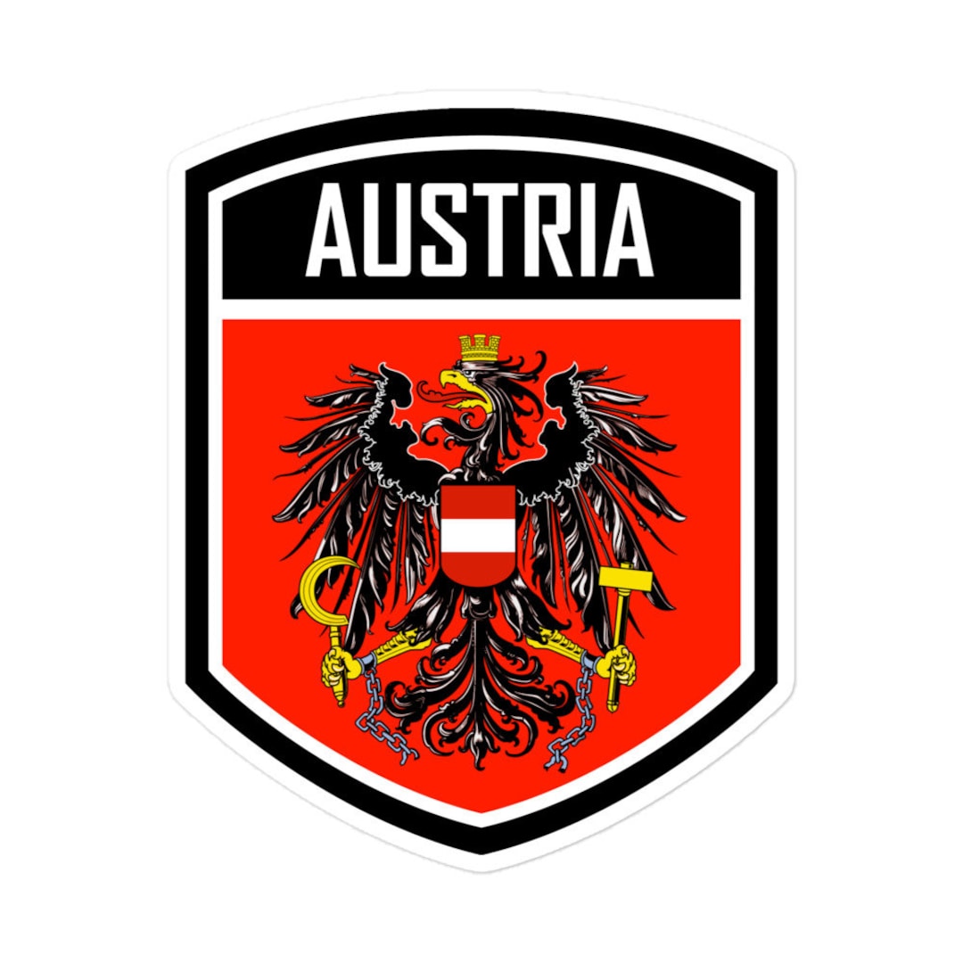 Austria Coat of Arms Emblem Sticker - Durable Vinyl Stickers - Etsy