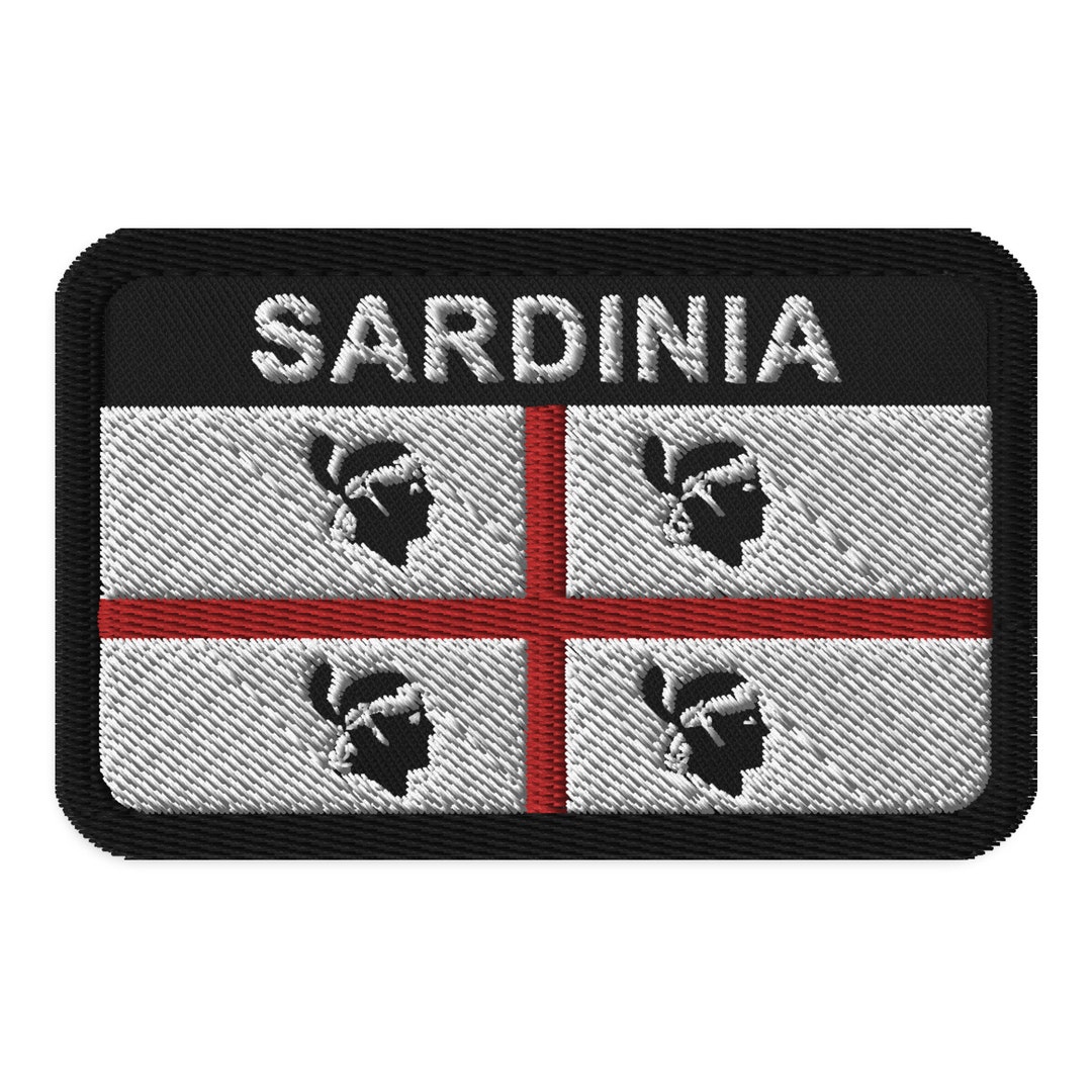 Sardinian Flag Rectangular Embroidered Patch - Proud Badge of Sardinia - Etsy