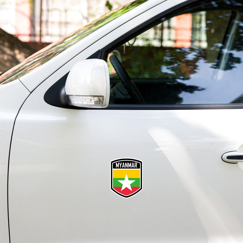 Myanmar Flag Emblem Stickers - Etsy
