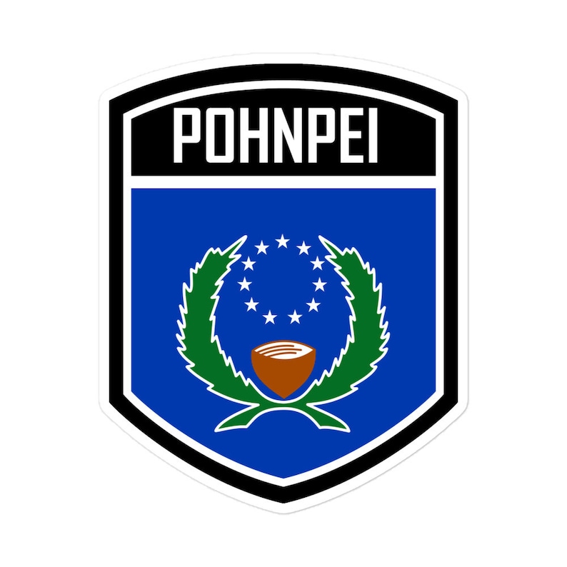 Pohnpei Flag Emblem Stickers - Show Your Love for Pohnpei With FSM ...