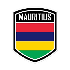 Mauritius Flag Emblem Stickers - Etsy