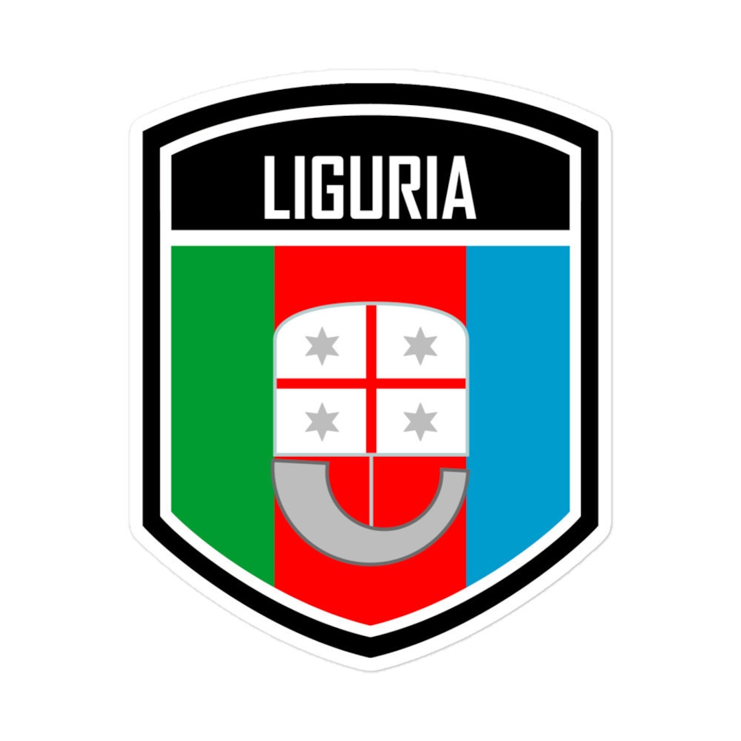 Liguria Italy Flag Emblem Sticker - Etsy