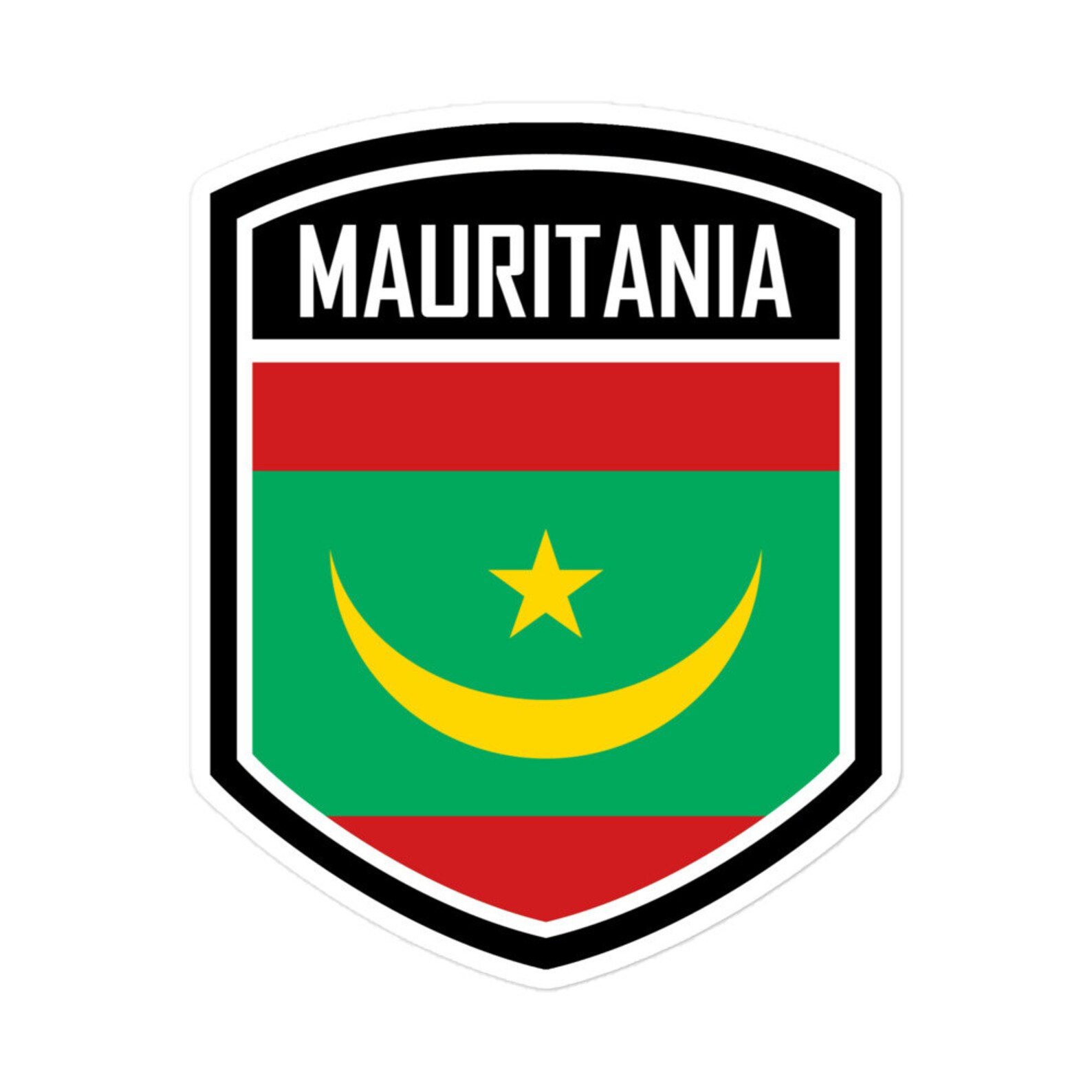 Mauritania Flag Emblem Stickers - Etsy
