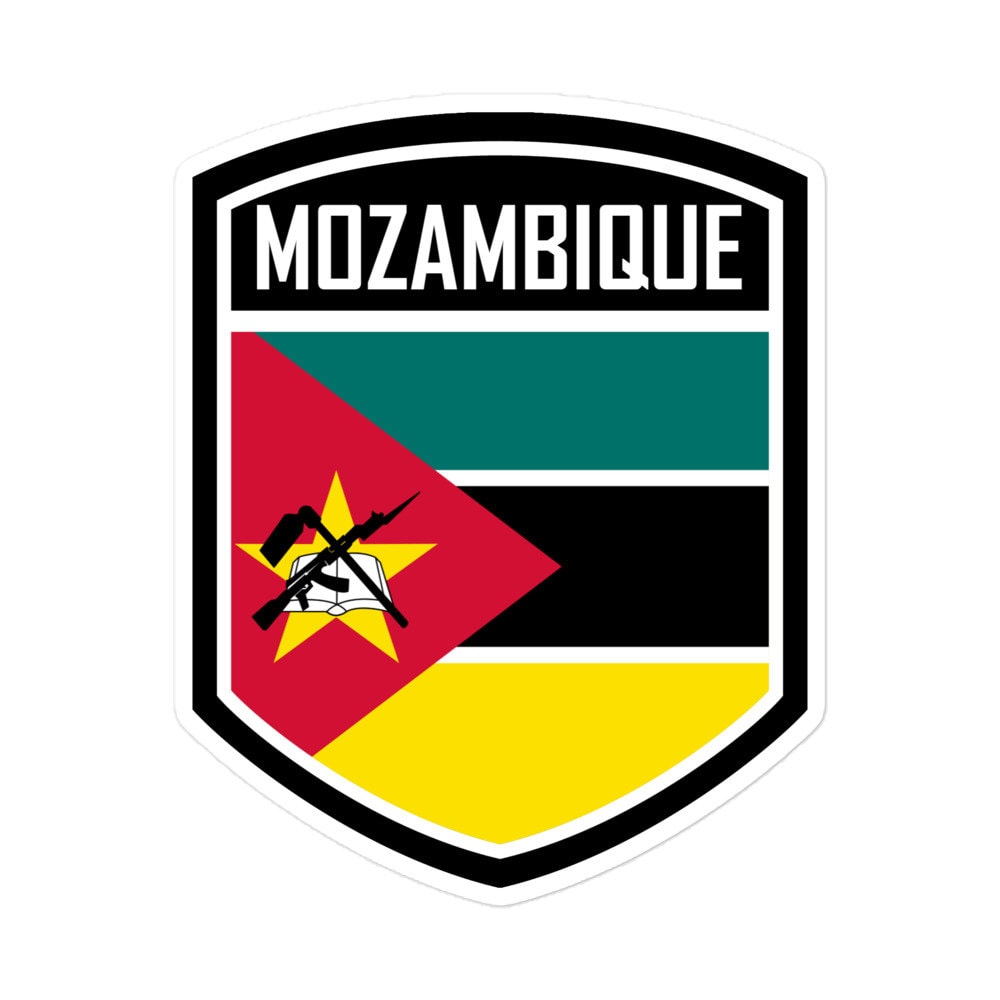 Mozambique Flag Emblem Stickers - Etsy