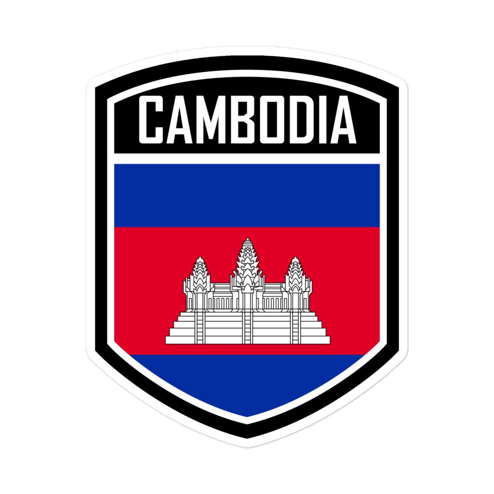 Cambodia Flag Emblem Stickers - High Quality Vinyl Decals - Etsy