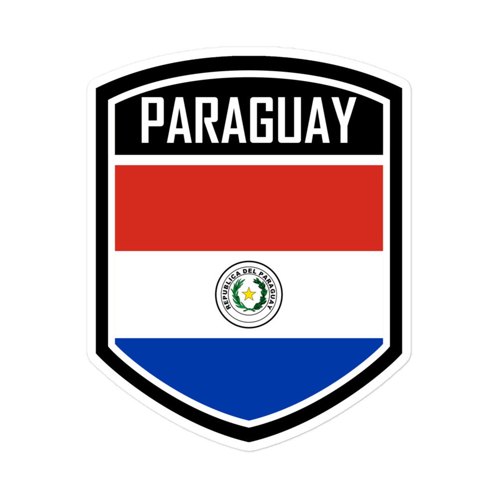 Paraguay Flag Emblem Stickers - Etsy