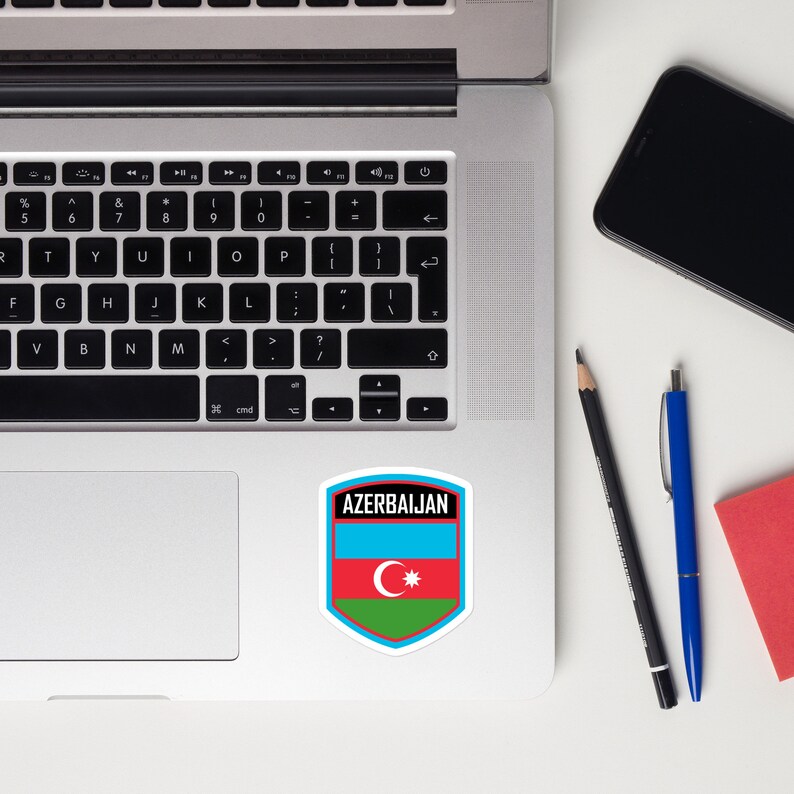 Azerbaijan Flag Emblem Stickers - Durable Vinyl Decals for Cars ...