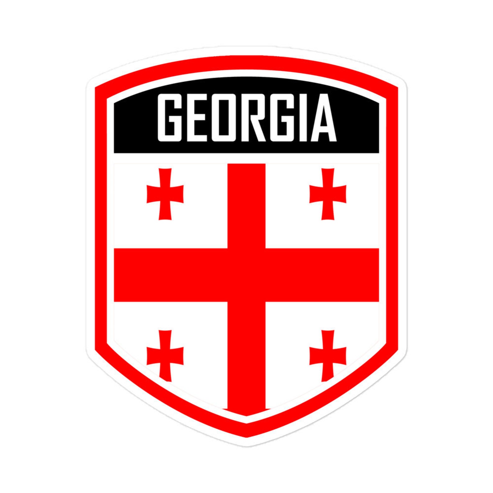 Georgia Flag Emblem Stickers - Etsy