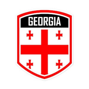 Georgia Flag Emblem Stickers - Etsy