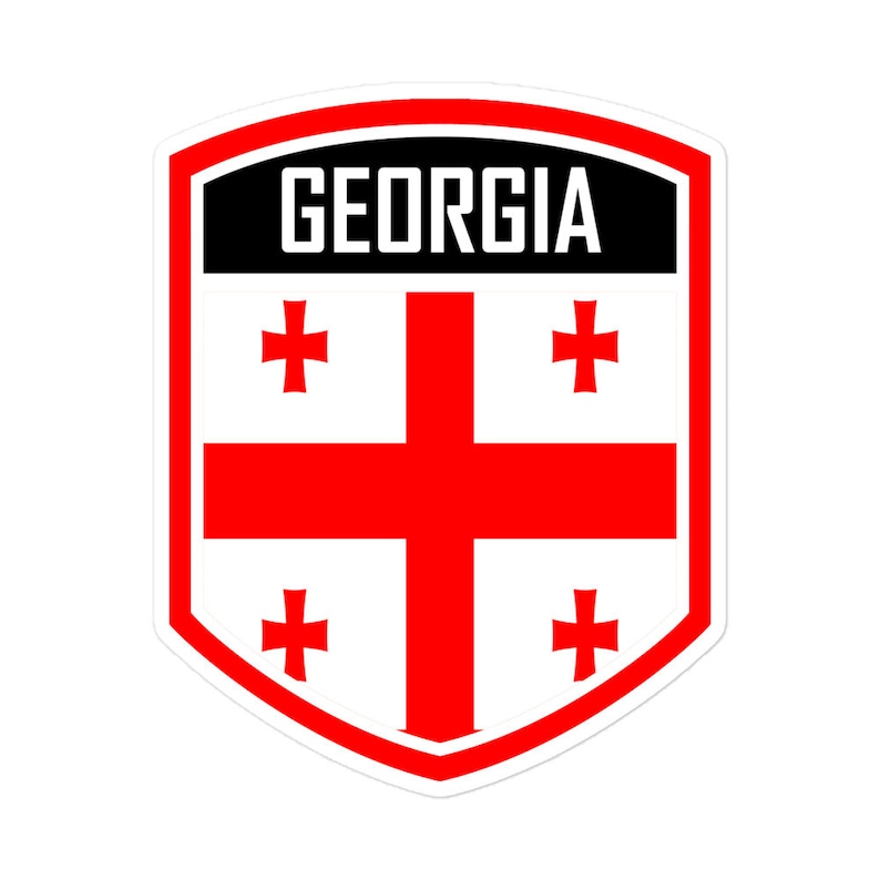 Georgia Flag Emblem Stickers - Etsy