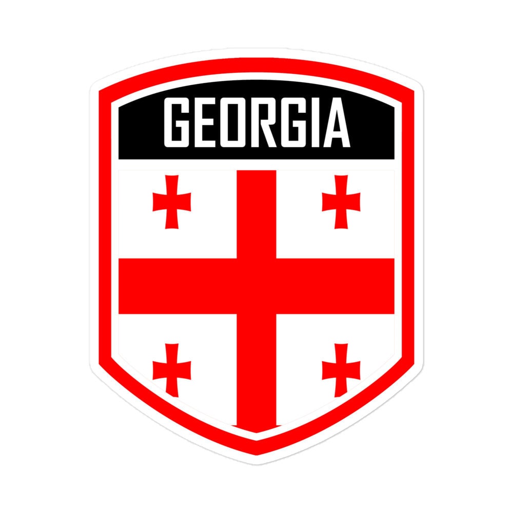 Georgia Flag Emblem Stickers - Etsy