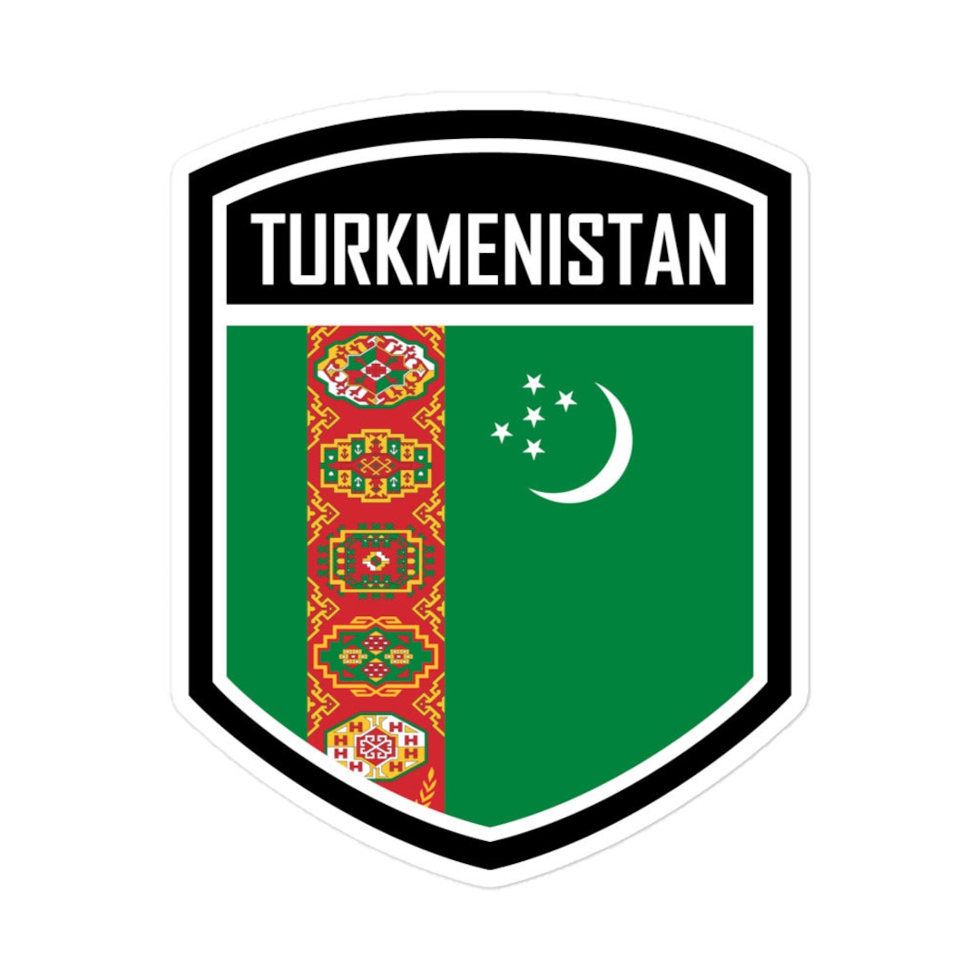 Turkmenistan Flag Emblem Stickers - Show Your National Pride! - Etsy