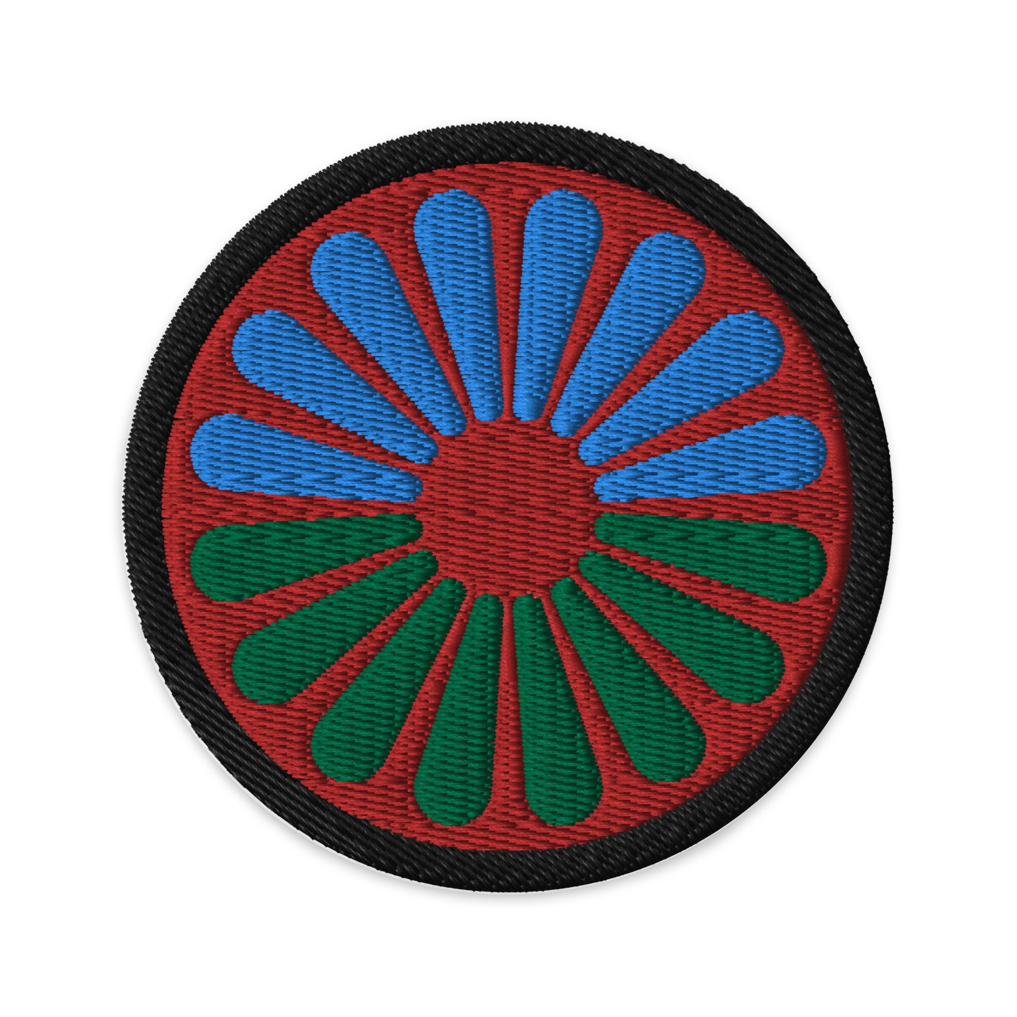 Romani Wheel Official Romani Flag Embroidered Patch Iron-on, Sew-on, or Safety Pin Patch - Etsy