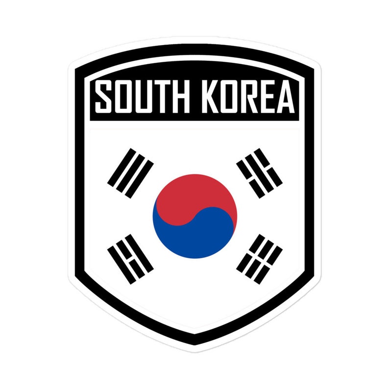 South Korea Flag Stickers - Korean Flag Emblem Decals for Laptops, Cars ...
