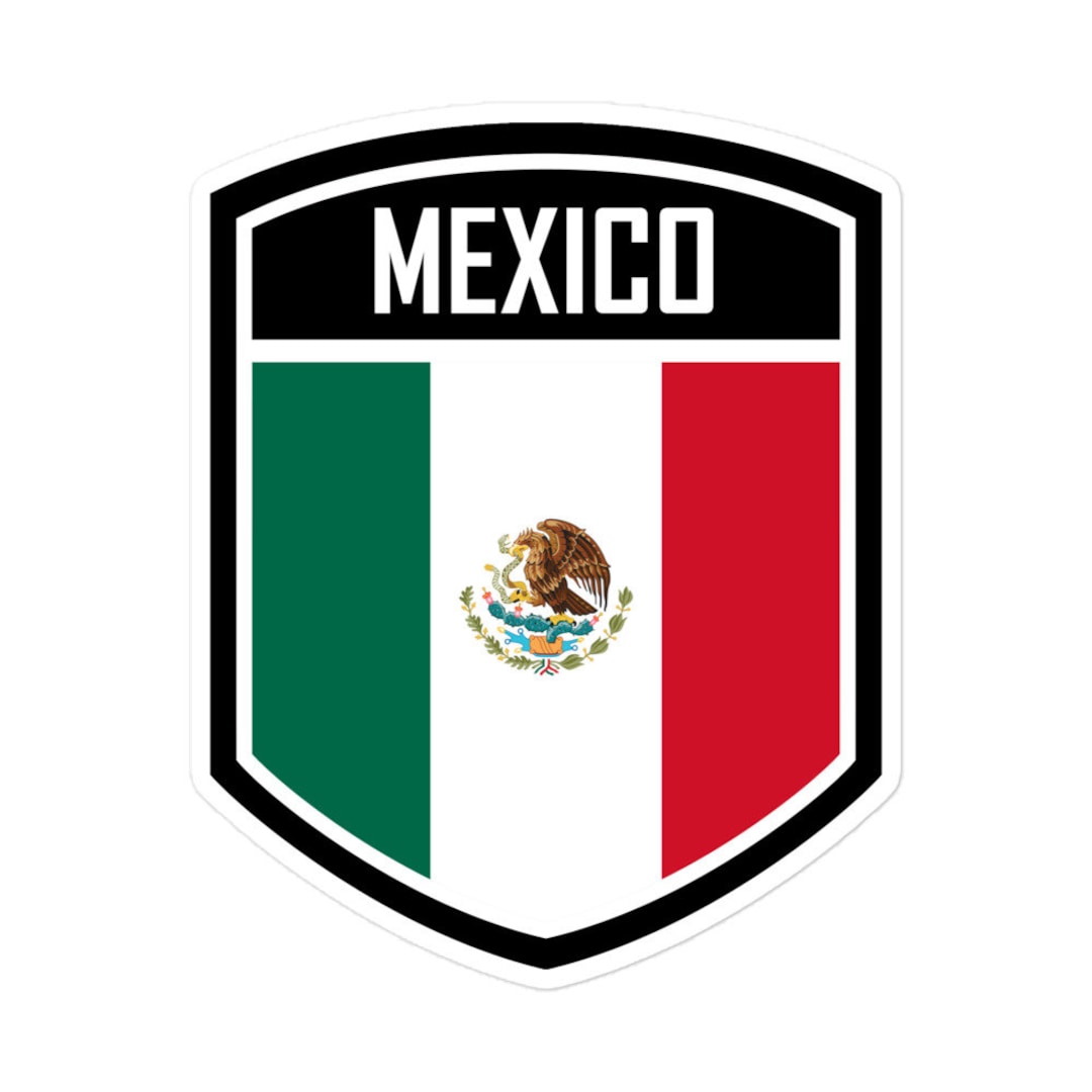 Add a Touch of Mexico to Your Belongings With Mexico Flag Emblem ...