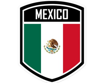 Mexico Flag Decal Full Color Mexico Flag Flag Car Decal - Etsy