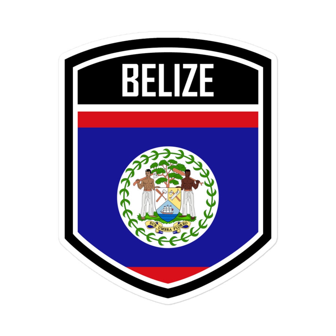 Belize Flag Emblem Stickers - Etsy