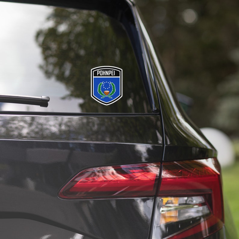 Pohnpei Flag Emblem Stickers Show Your Love for Pohnpei With FSM Decals ...