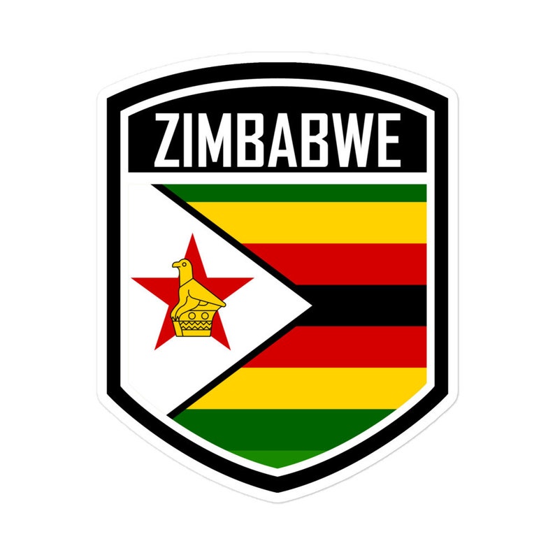 Zimbabwe Flag Emblem Stickers - Durable and High-quality Vinyl - Etsy