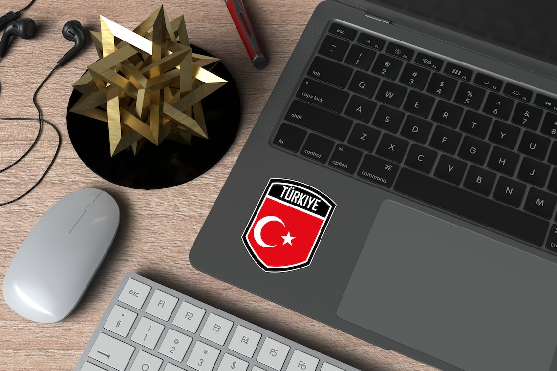 Türkiye Flag Emblem Stickers Show Your Turkish Pride With - Etsy