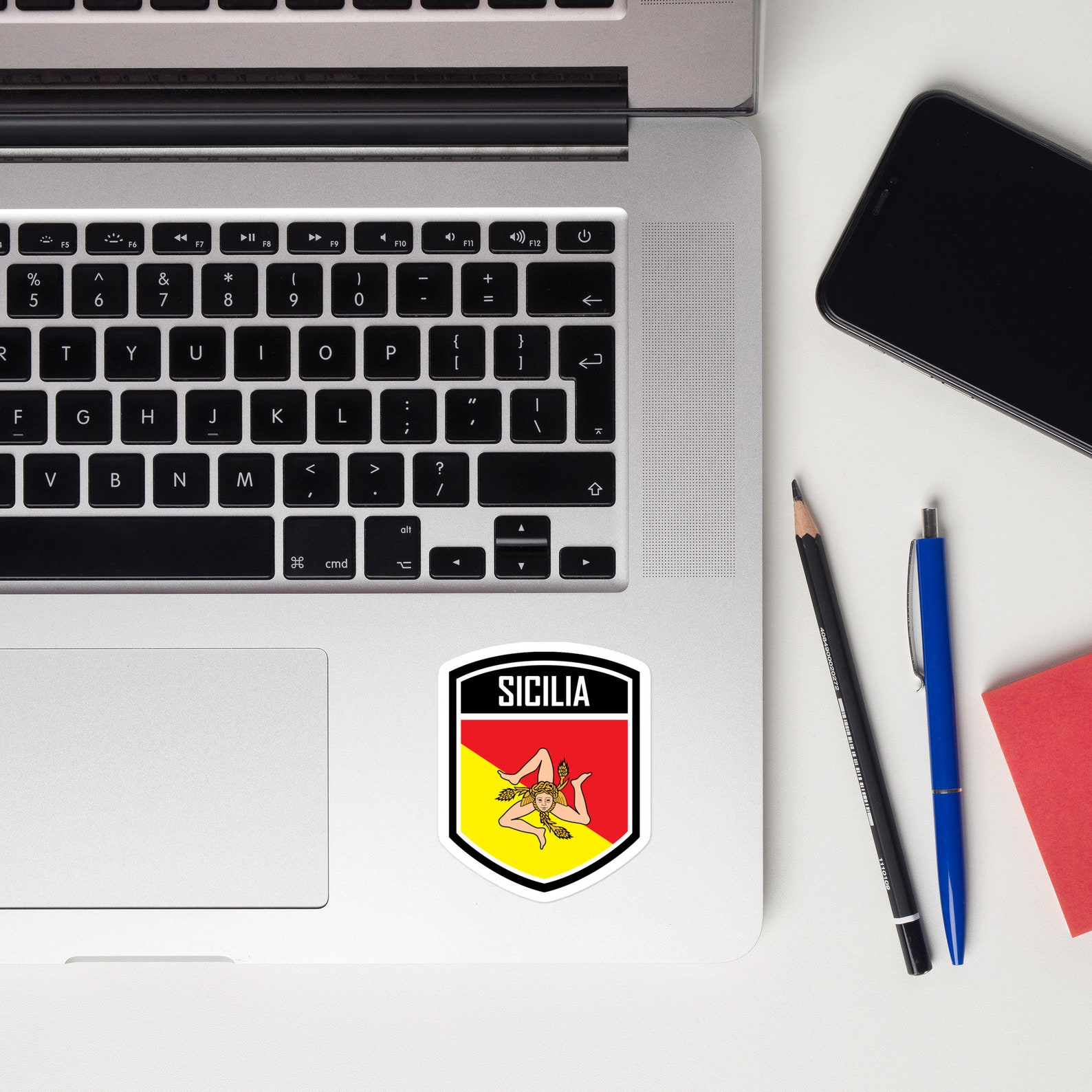 Sicily Italy Flag Emblem Sticker | Vinyl Sicilia Italia Decal - 3 Sizes ...